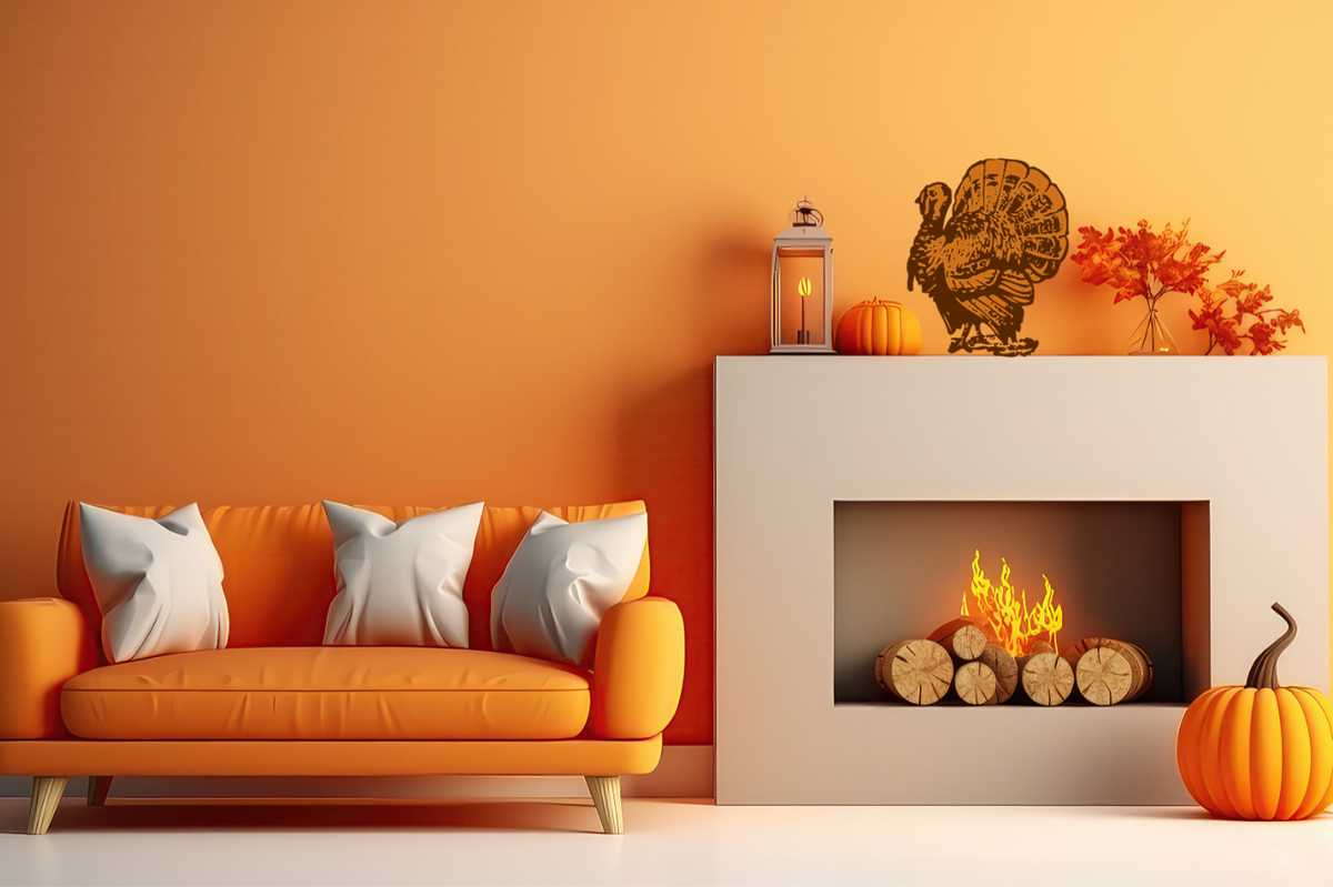 Wondering Where to Put Turkey Decorations? Think Mantels! & CAPO Fireside